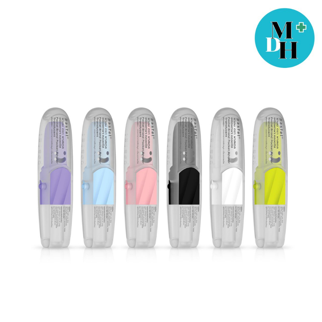 Pastel Brand Pocket Inhaler Translucent ยาดม ตรา พาสเทล ชนิดพกพา หลอดใส ...