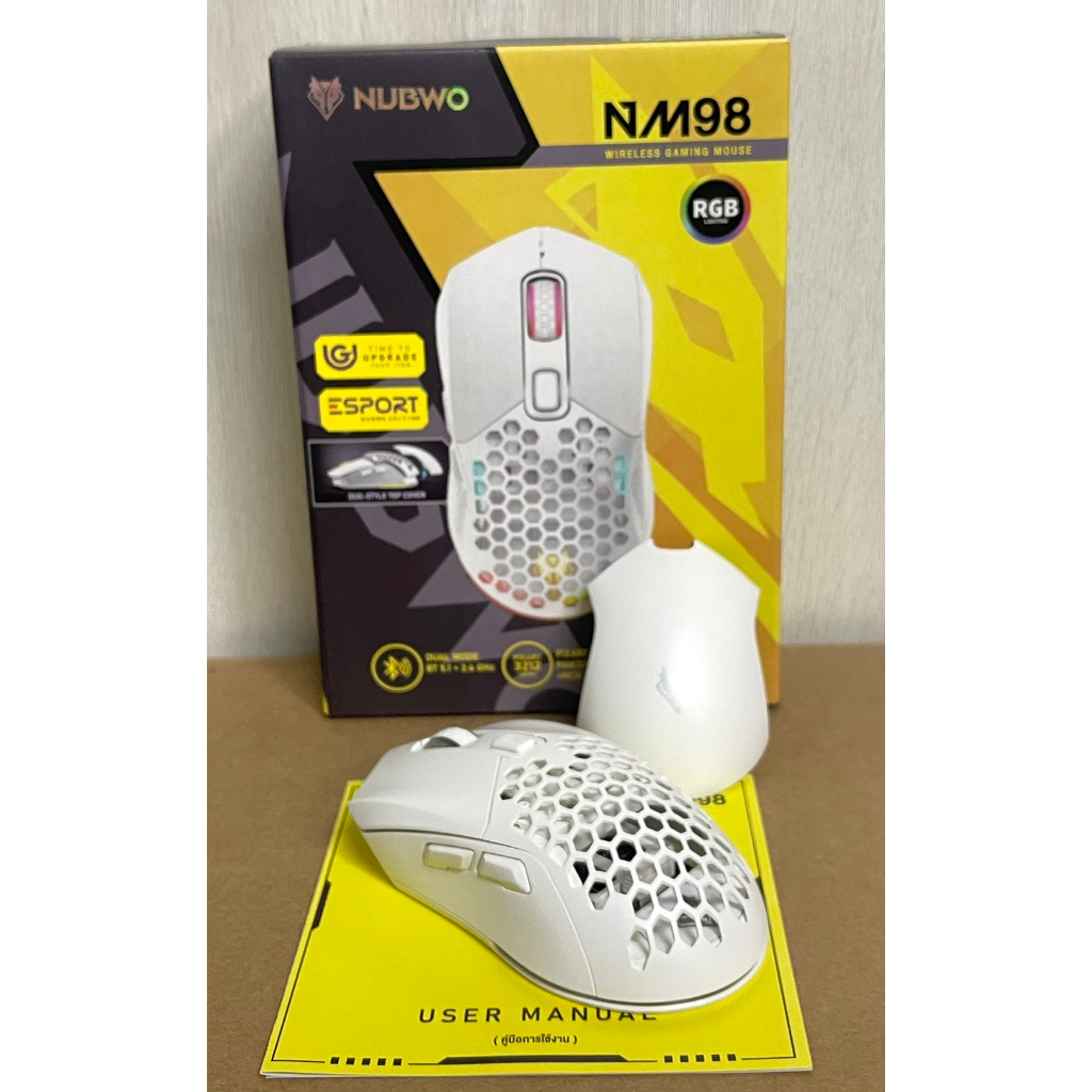 เมาส์เกมมิ่งไร้สาย Nubwo NM98 Gaming Wireless/Bluetooth | Shopee Thailand