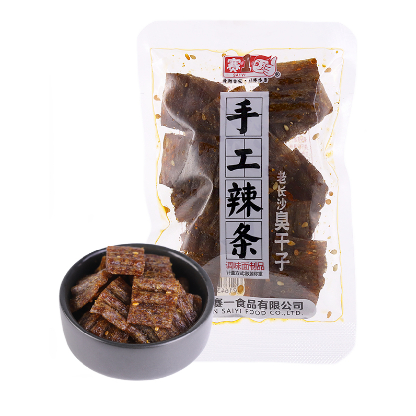 赛1手工辣条 ล่าเถียวมินิ หม่าล่าเต้าหู้เส้นเผ็ด อร่อยชาลิ้น เคี้ยวเพลิน SAI YI1 (เลขหน้าซองคือวันผลิต ...