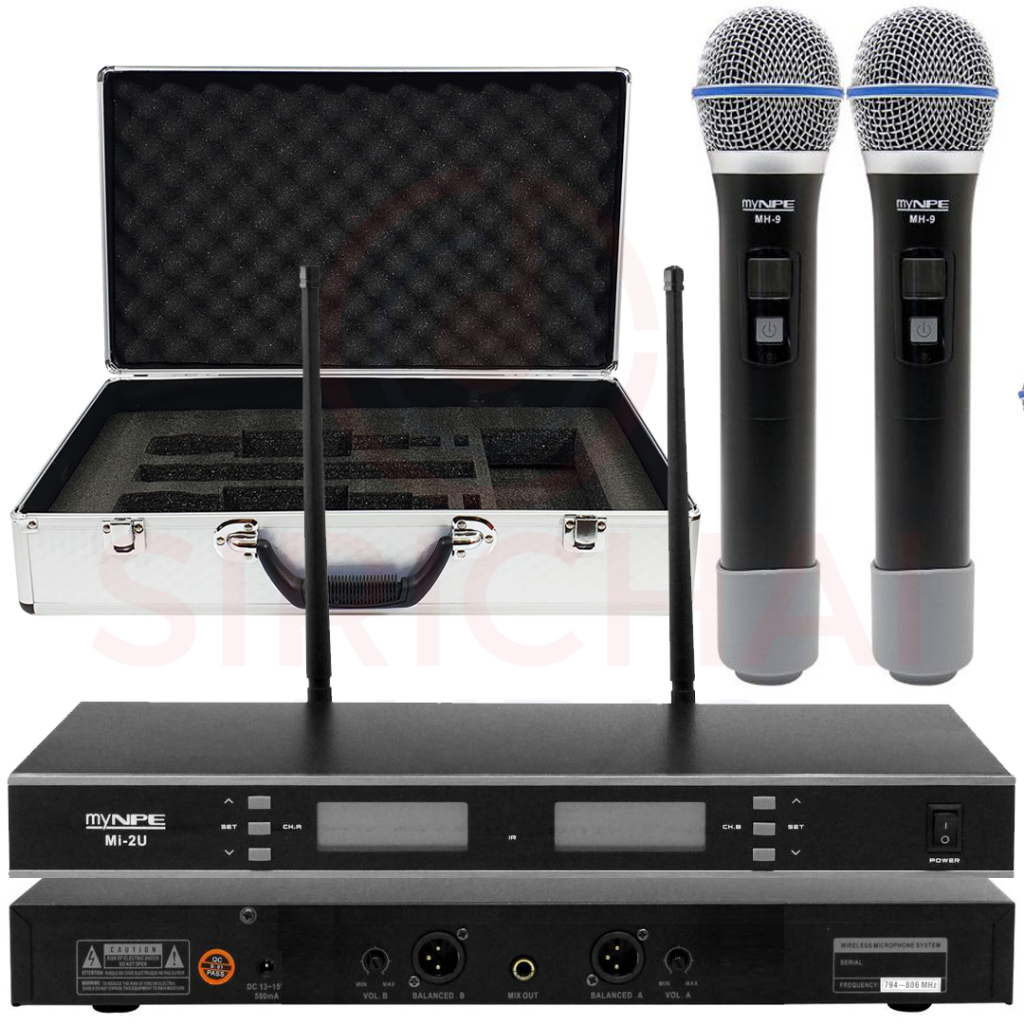 ไมค์ลอยคู่ NPE รุ่น MH9 ไมค์ถือคู่ UHF ปรับความถี่ได้ myNPE MI-2U/MH-9 ...