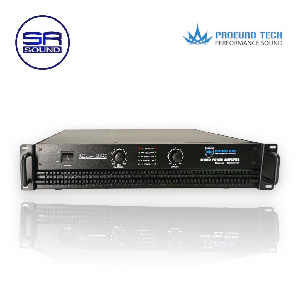 เพาเวอร์แอมป์ เครื่องเสียงกลางแจ้ง PROEUROTECH EU-100 2 CH 250+250วัตต์ proeurotech เพาเวอร์โปร ...