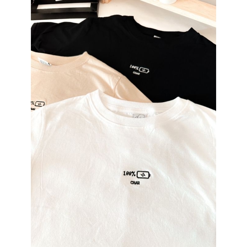 LAYLY เสื้อยืดโอเวอร์ไซส์งานปัก อก45-46นิ้ว (ป้าย WHALE MINIMAL ...