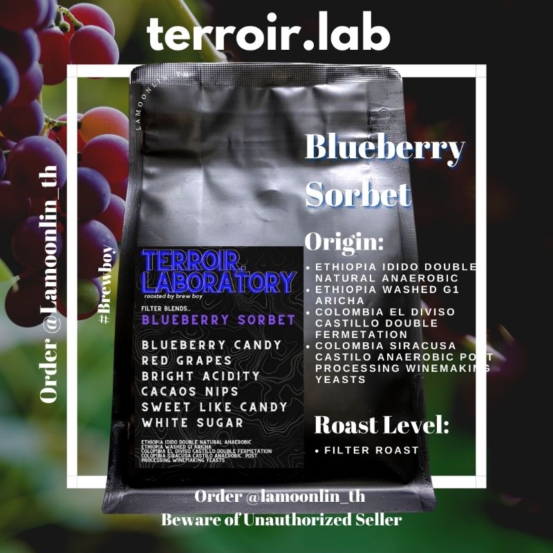 เมล็ดกาแฟ " Blueberry Sorbet " - Terroir Laboratory - Medium Roast ...