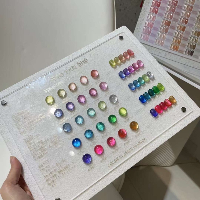 พร้อมส่ง🇹🇭สีลูกแก้ว JIAO YAN SHE 24 สี โทนสดใส สีสวยทุกสี แถมชาร์ทสี ...