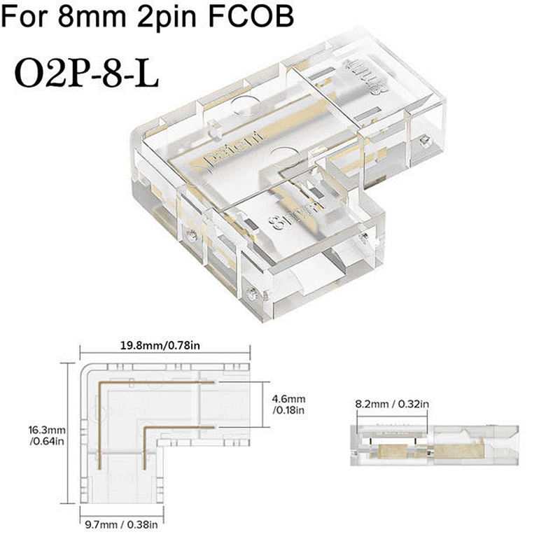 คลิปเชื่อมต่อไฟ LED Strip COB DC12V/24V LED Strip Light Connector Clip COB DC12V/24V 8mm ...