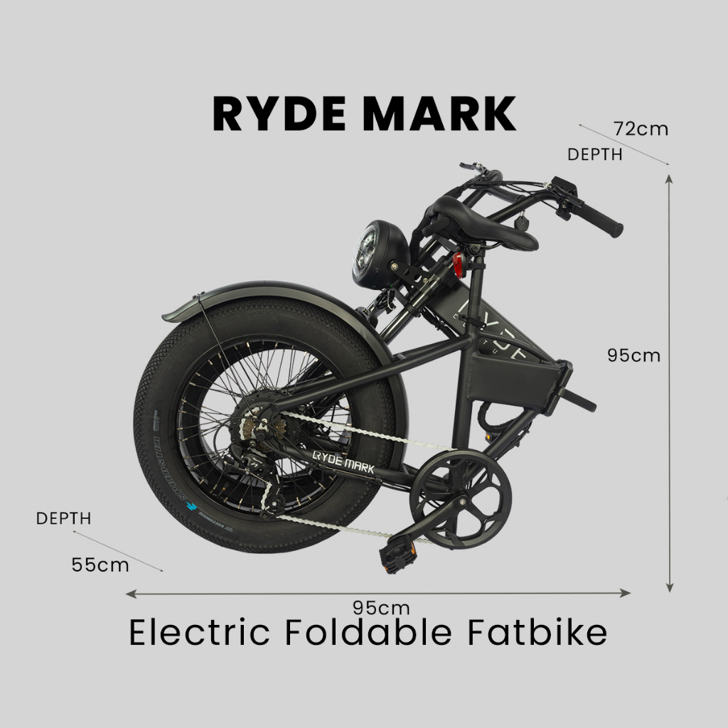 จักรยานไฟฟ้า Rydekartbike - รุ่น Ryde Mark - Electric Foldable FatBike ...