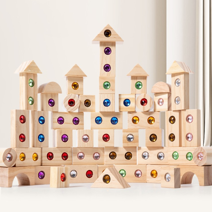 Acrylic gem blocks - Rainbow crystal building blocks บาลานซ์เกม ของเล่น ...