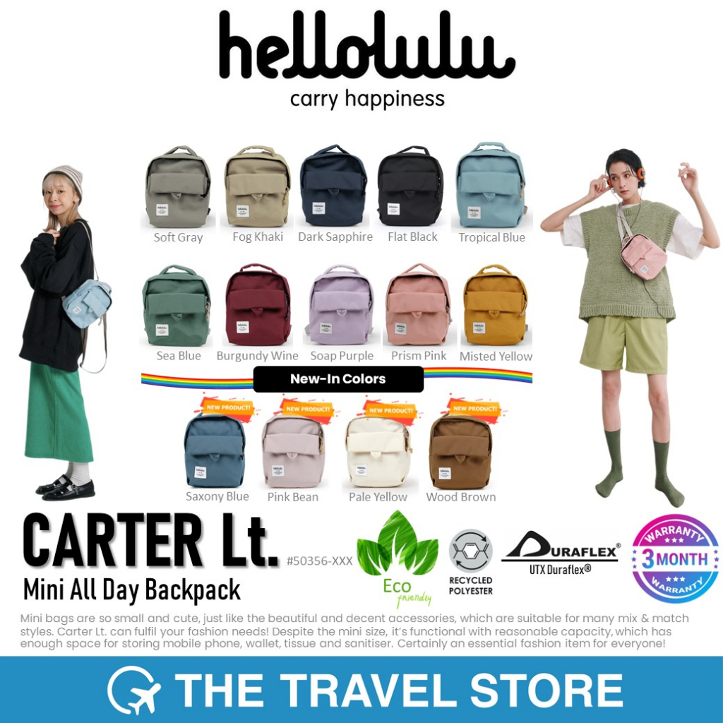 Hellolulu CARTER Lt. Mini All Day Backpack (50356-XXX) กระเป๋าเป้ ใบมินิ รูปทรงน่ารัก สีสัน สวย ...