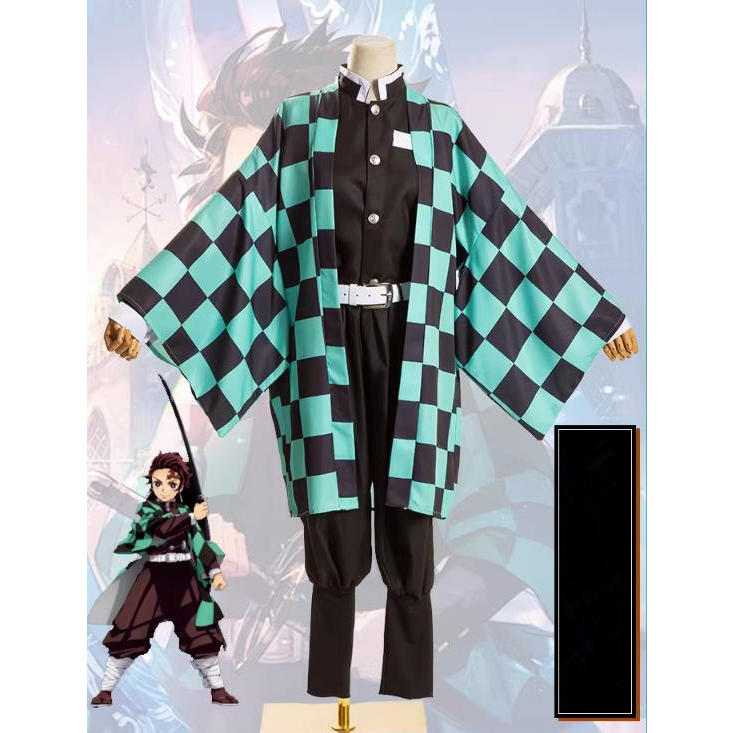 Kamado Tanjirou คอสเพลย์เครื่องแต่งกายปีศาจนักฆ่าฮาโลวีนการ์ตูนอะนิเมะ ...