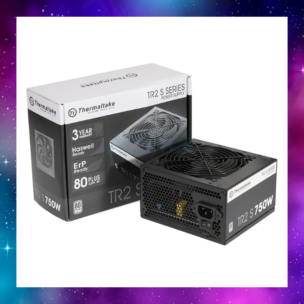 POWER SUPPLY (อุปกรณ์จ่ายไฟ) THERMALTAKE TR2 S 750W 80 PLUS ใช้งานปกติ ...