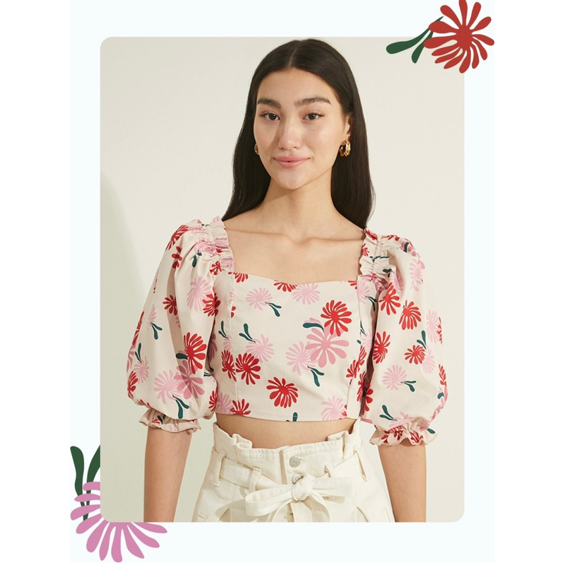 (New) Pomelo x Bijou Karman เสื้อแขนตุ๊กตา | Shopee Thailand