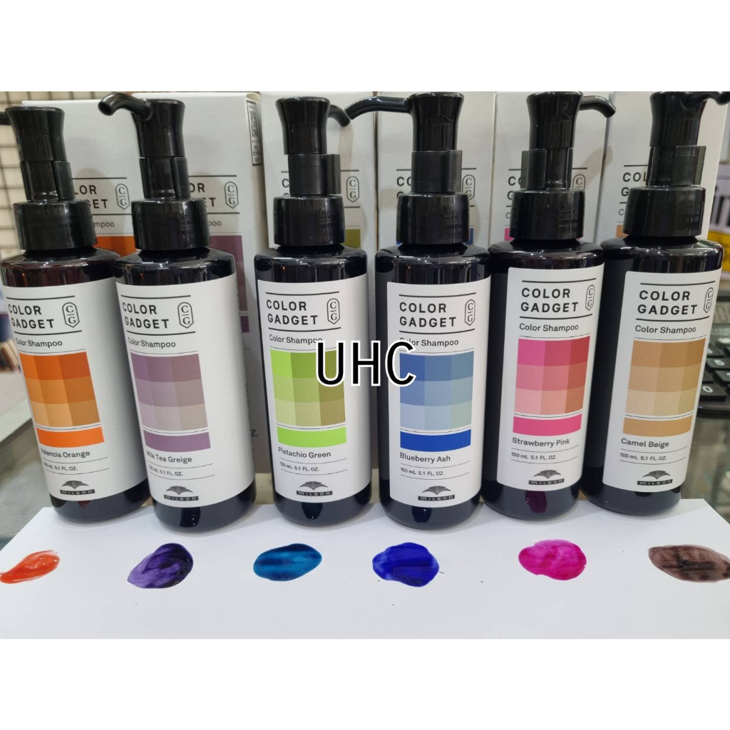 Milbon Color Gadget color shampoo 150ml แชมพุสระผม เพื่อเติมสีผมให้เด้น ...