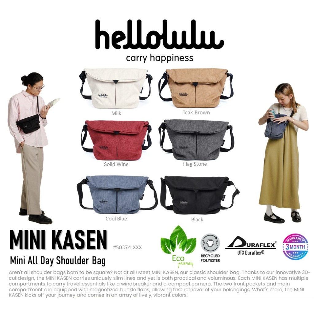 Hellolulu รุ่น MINI KASEN (ECO Edition) - Mini All Day Shoulder Bag (BC-H50374) กระเป๋าสะพายข้าง ...