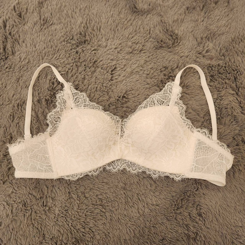 NEW ชุดชั้นใน อกชิด บรา สีขาว Bra ดันทรง เสื้อชั้นใน ลูกไม้ Sexy 32/70 ...
