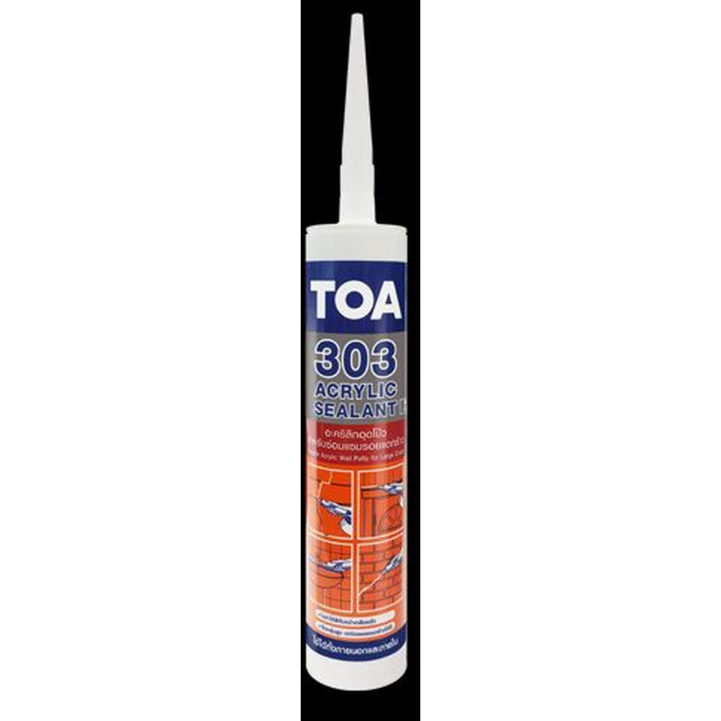 กาวอะคริลิค ซีแลน ซิลิโคน แด๊ป TOA 303 280ml ACRYLIC SILICONE SEALANT ...