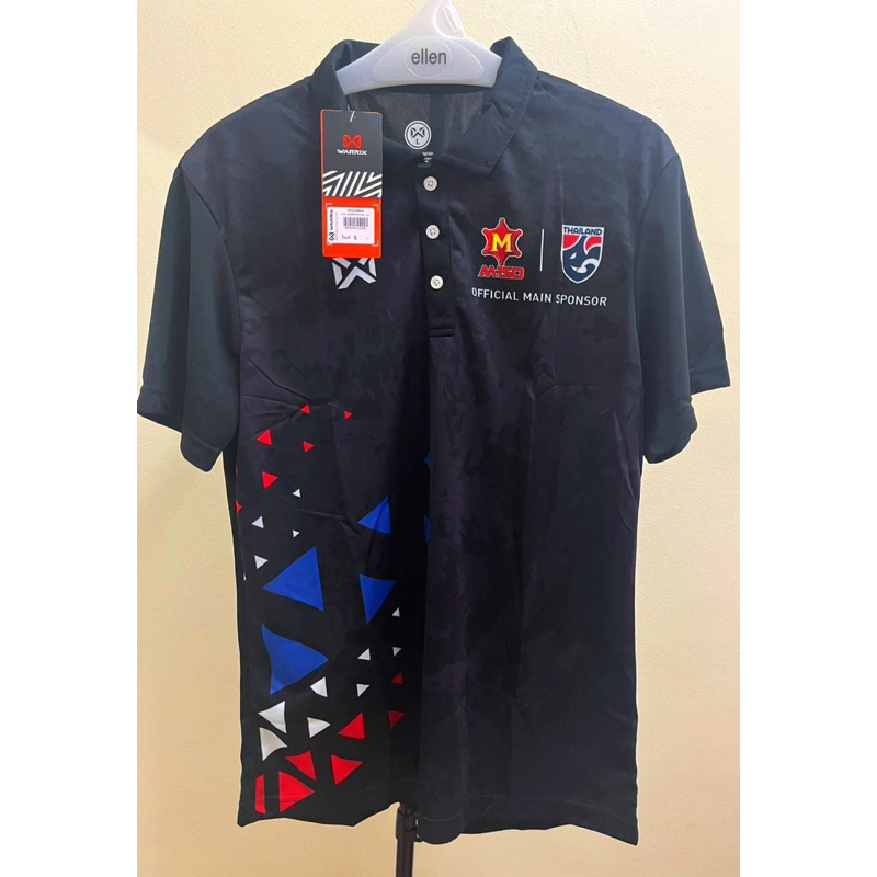 เสื้อบอลทีมชาติ เสื้อm150 warrix ของใหม่ 100% สีดำ | Shopee Thailand