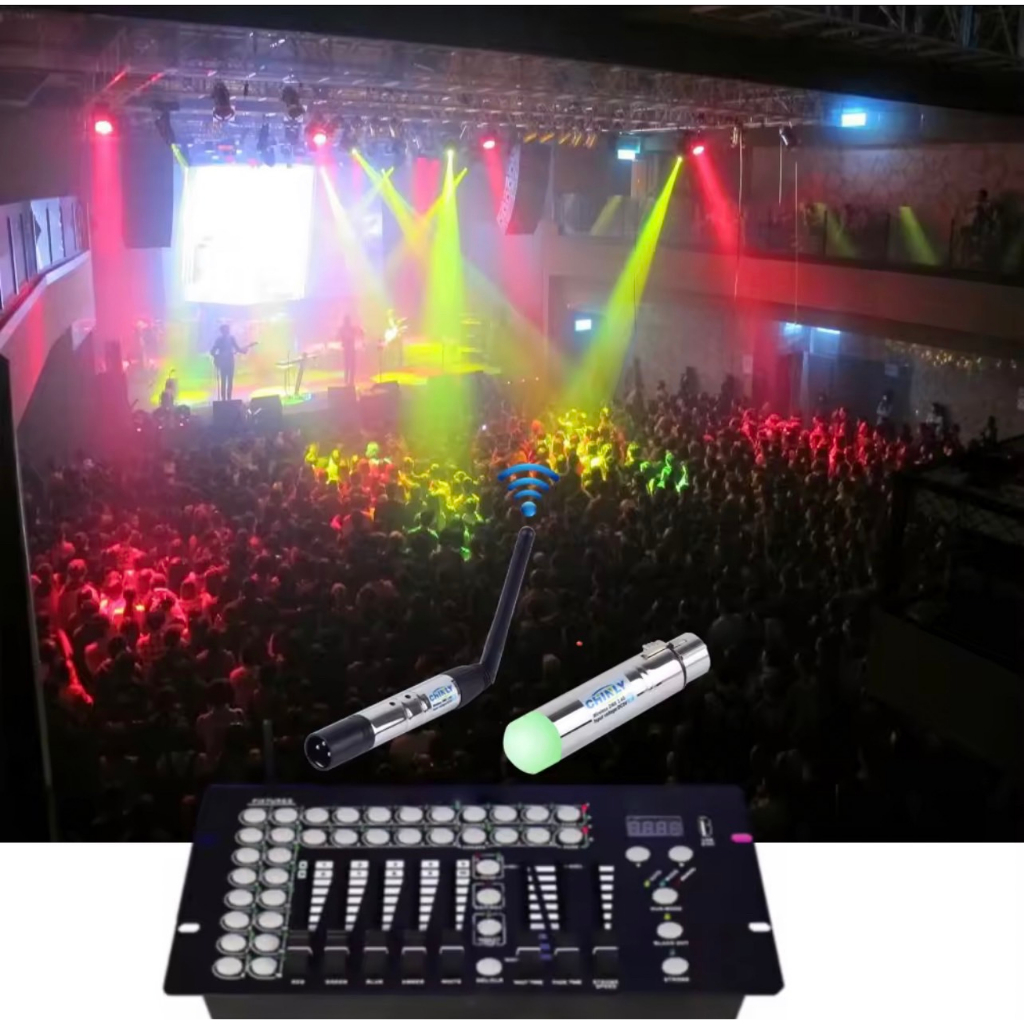 DMX ไร้สาย2.4กรัม DMX512รับส่งสัญญาณเลเซอร์ไฟควบคุมสำหรับเวทีผลดีเจดิส ...