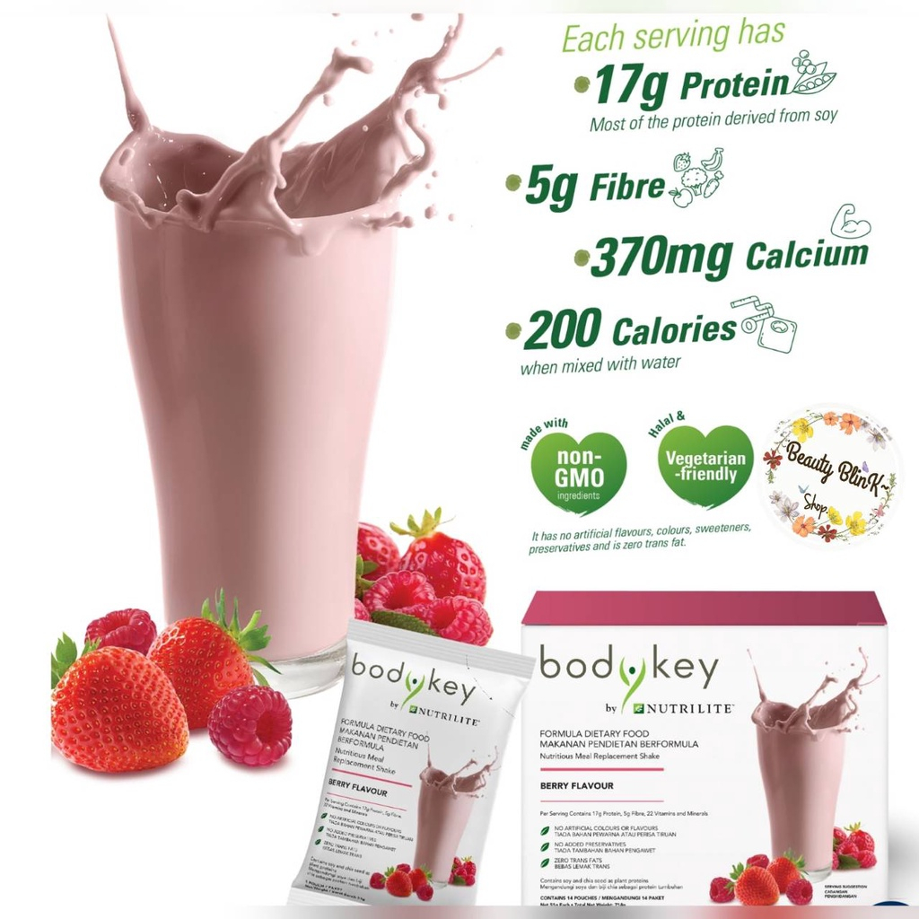 Amway bodykey Nutrite 14 ซอง 714g ใหม่!! บอดี้คีย์สูตรใหม่ เหมือนเดิมแต่เพิ่มปรมาณเป็น | Shopee ...