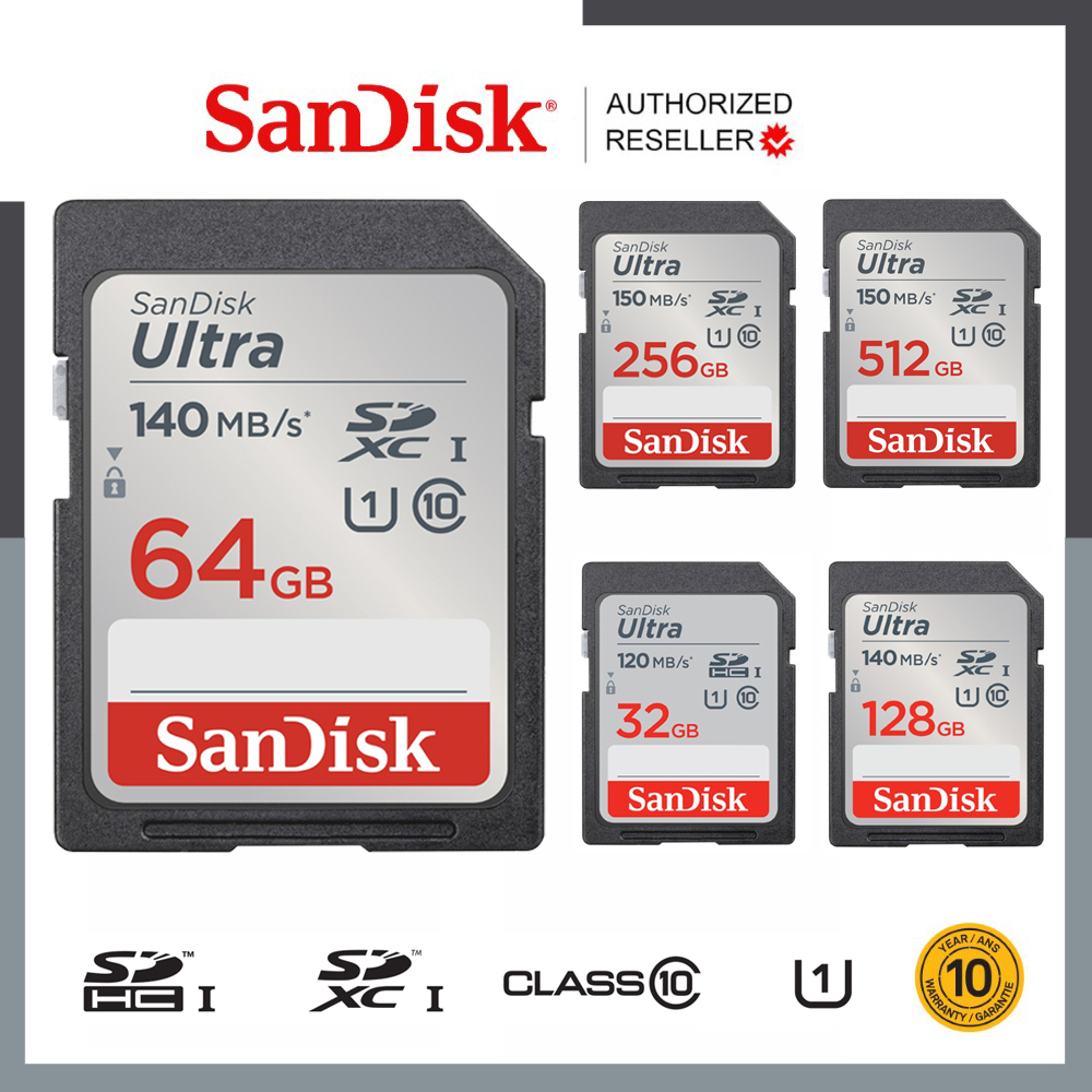 SanDisk Ultra SD Card Class10 U1 Speed Up to 150MB/s (SDSDUNB) 32GB ...