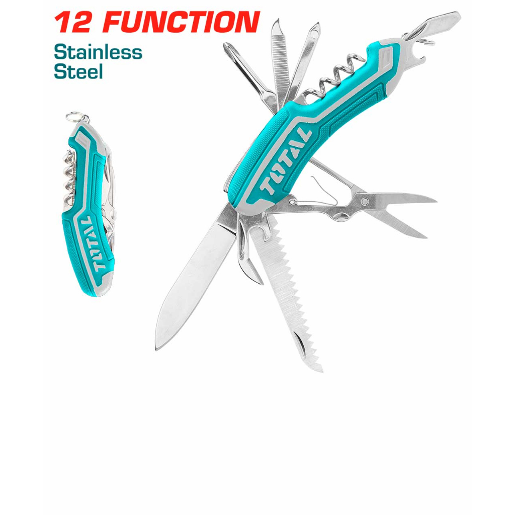 TOTAL มีดพกอเนกประสงค์ 12 in 1 รุ่น THMFK0126 Multi-function Knife | Shopee Thailand