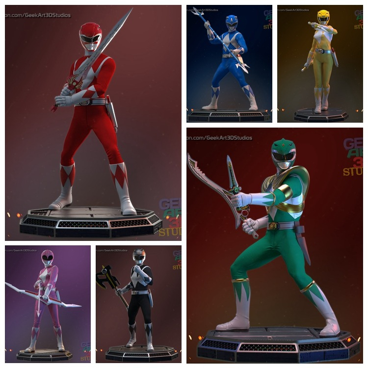 [โมเดลไม่ทำสี] Power Rangers 3D printing model | Shopee Thailand