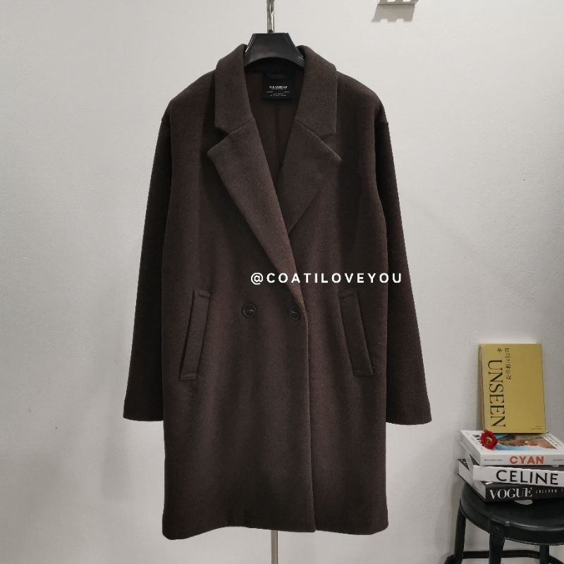 PULL&BEAR BROWN BASIC COAT | Shopee Thailand