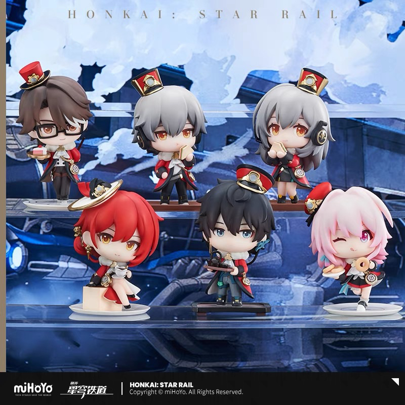 Honkai Star Rail mini figure Trailblazer Train Tea Party Dan Heng Welt Himeko March ฮงไค รางดาว ...