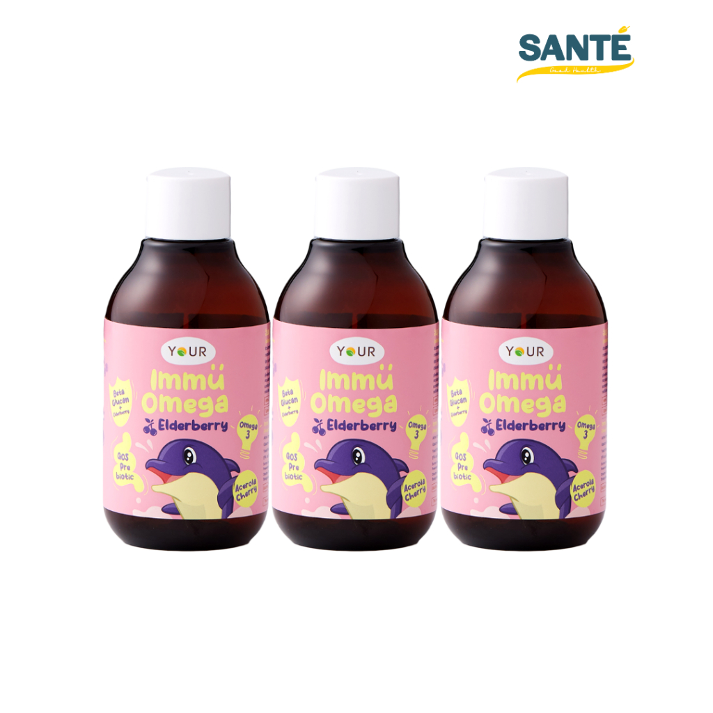 [เซ็ต 3 ขวด] YOUR Immu Omega Kids Syrup อาหารเสริมเด็ก ยัวร์ อิมมู โอเ ...