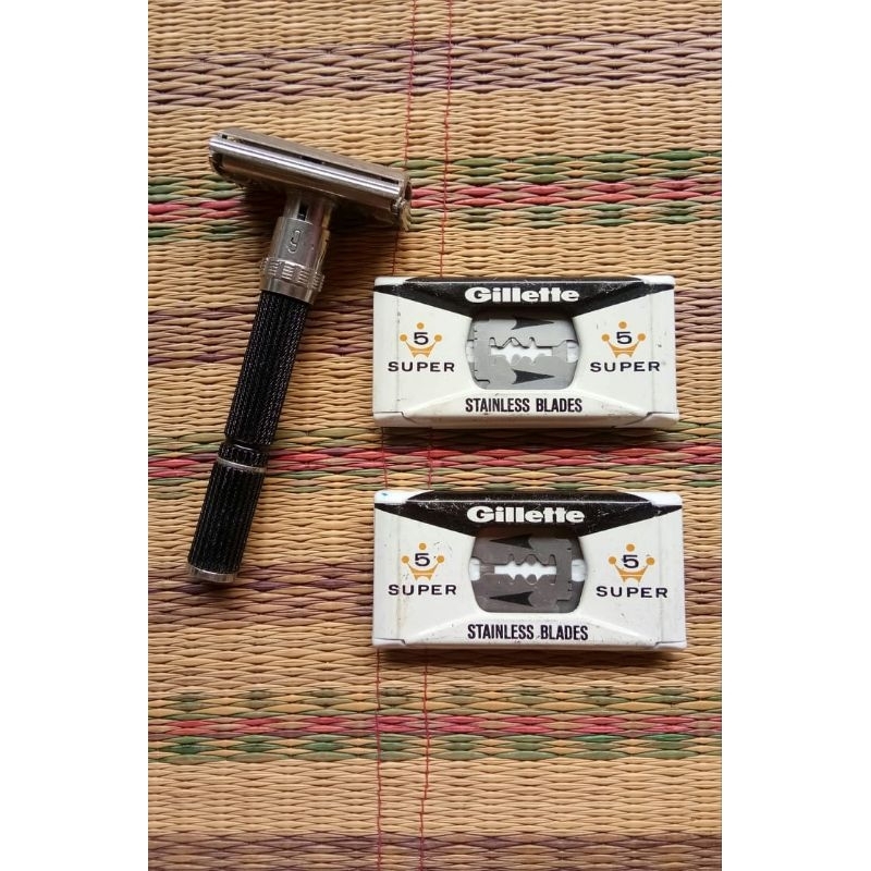 vintage Gillette Adjustable 1-9 safety razor made in USA | Shopee Thailand