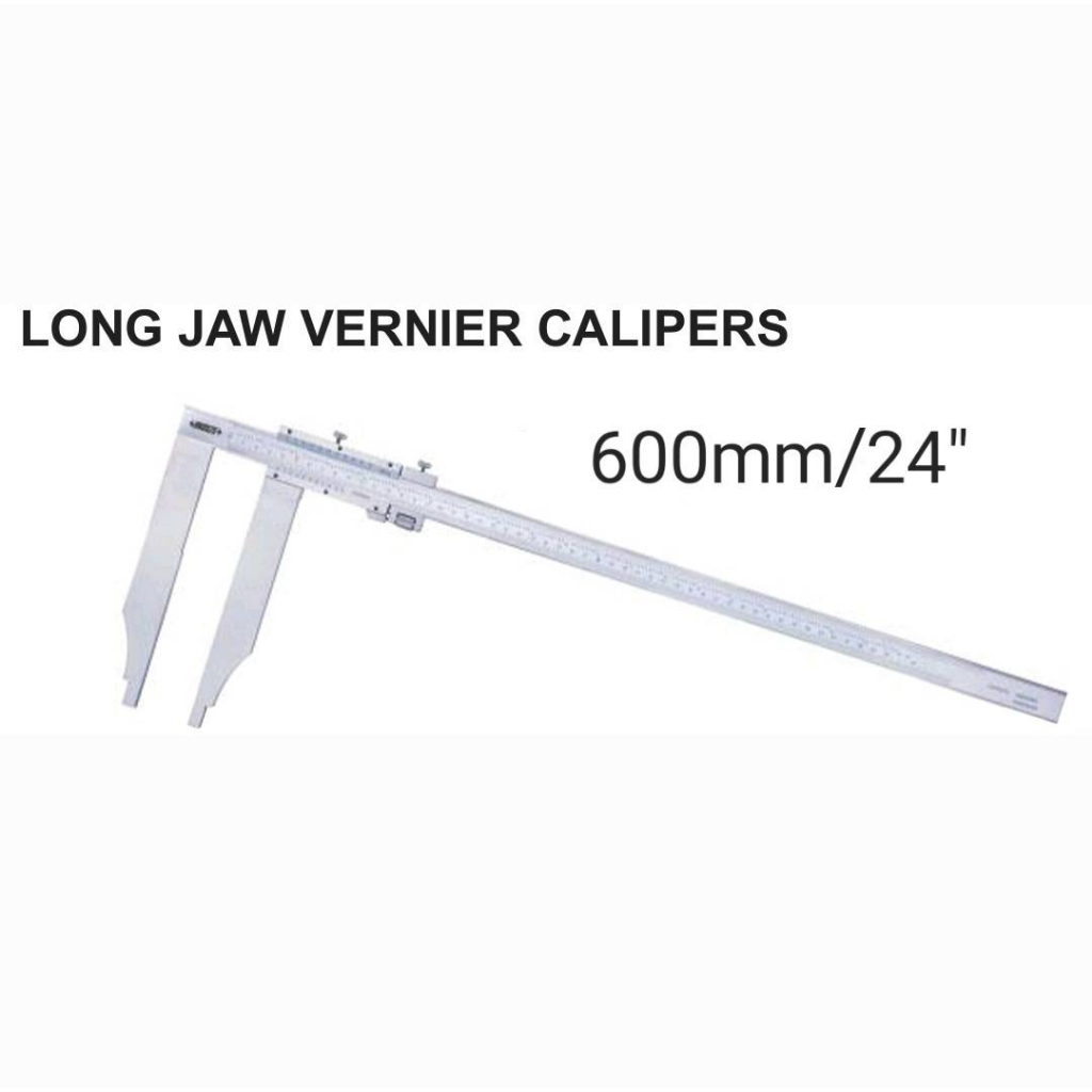 เวอร์เนีย 0-600mm / 0-24" ; 0.02mm ปากวัดยาว 150mm Long Jaw Vernier ...