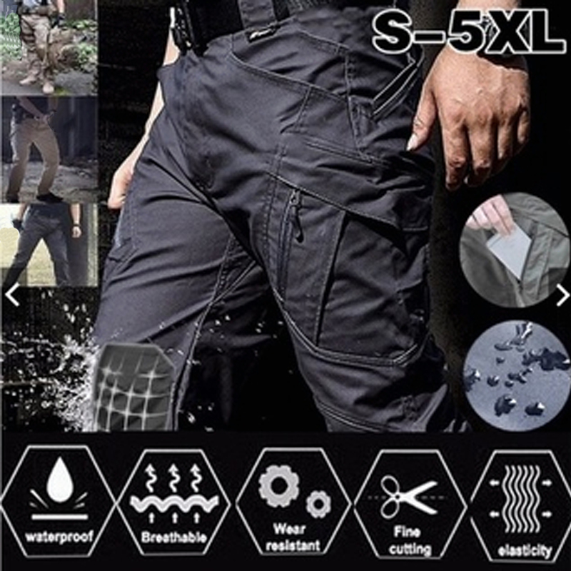 IX9/IX7 กางเกงยุทธวิธีผู้ชาย ผ้ากันน้ำและสวมใส่ได้หลายกระเป๋าสำหรับกางเกงผู้ชาย | Shopee Thailand