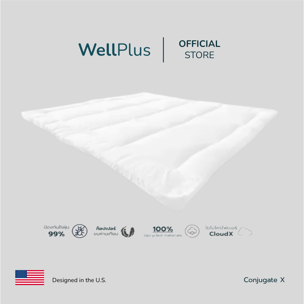 WellPlus [ส่งฟรี] ท็อปเปอร์ 3 นิ้ว หนานุ่ม รุ่น ConjugateX ที่นอนนาโน ...
