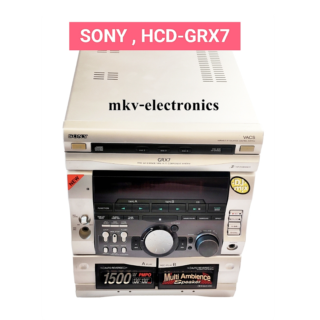 มินิคอมโปร โซนี่ SONY รุ่น GRX7 , HCD-GRX7 (สินค้ามือสอง) กรุณาอ่าน ...