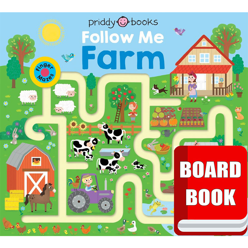 NEW! หนังสืออังกฤษ Maze Book: Follow Me Farm (Finger Mazes, 1) (Board ...