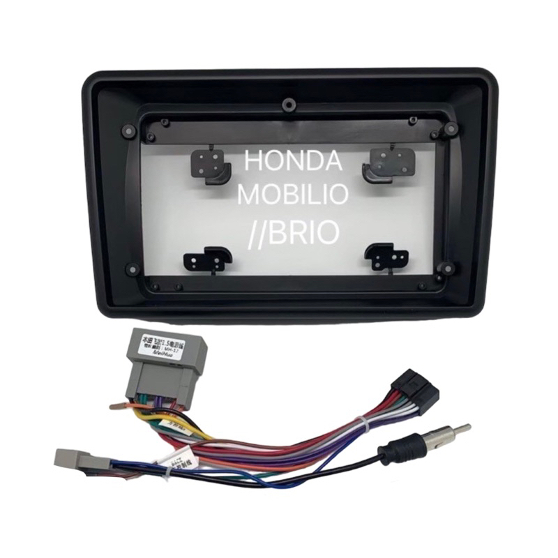 หน้ากาก HONDA BRIO/ MOBILIO สำหรับจอ 9 นิ้ว พร้อมปลั๊กตรงรุ่น | Shopee ...