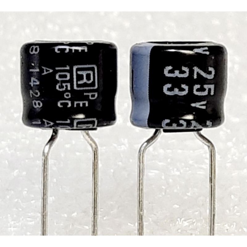 Rubycon 33uf 25v (ราคา10ตัว) capacitor ตัวเก็บประจุ คาปาซิเตอร์ ...