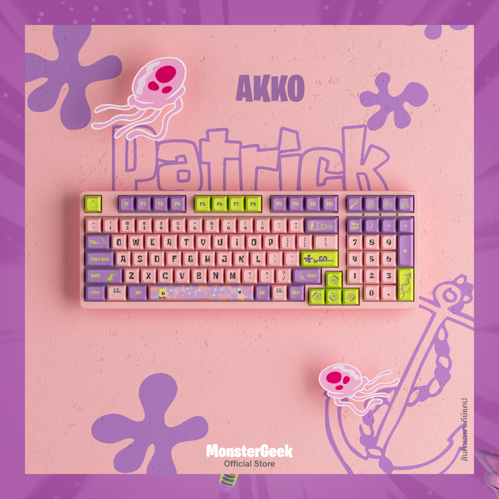 คีย์แคป Akko Patrick Keycap Set (JDA Profile) 138 ปุ่ม PBT Dye-sub ...
