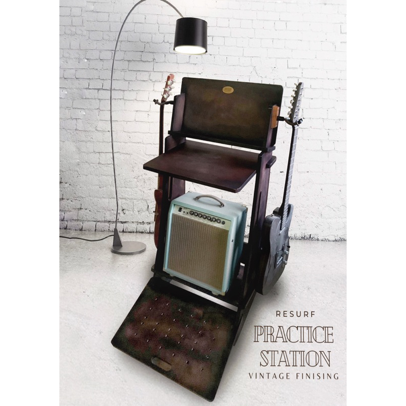 Guitar Practice Station ชุดวางอุปกรณ์กีต้าร์ แอมป์ และแผงเอฟเฟค ...