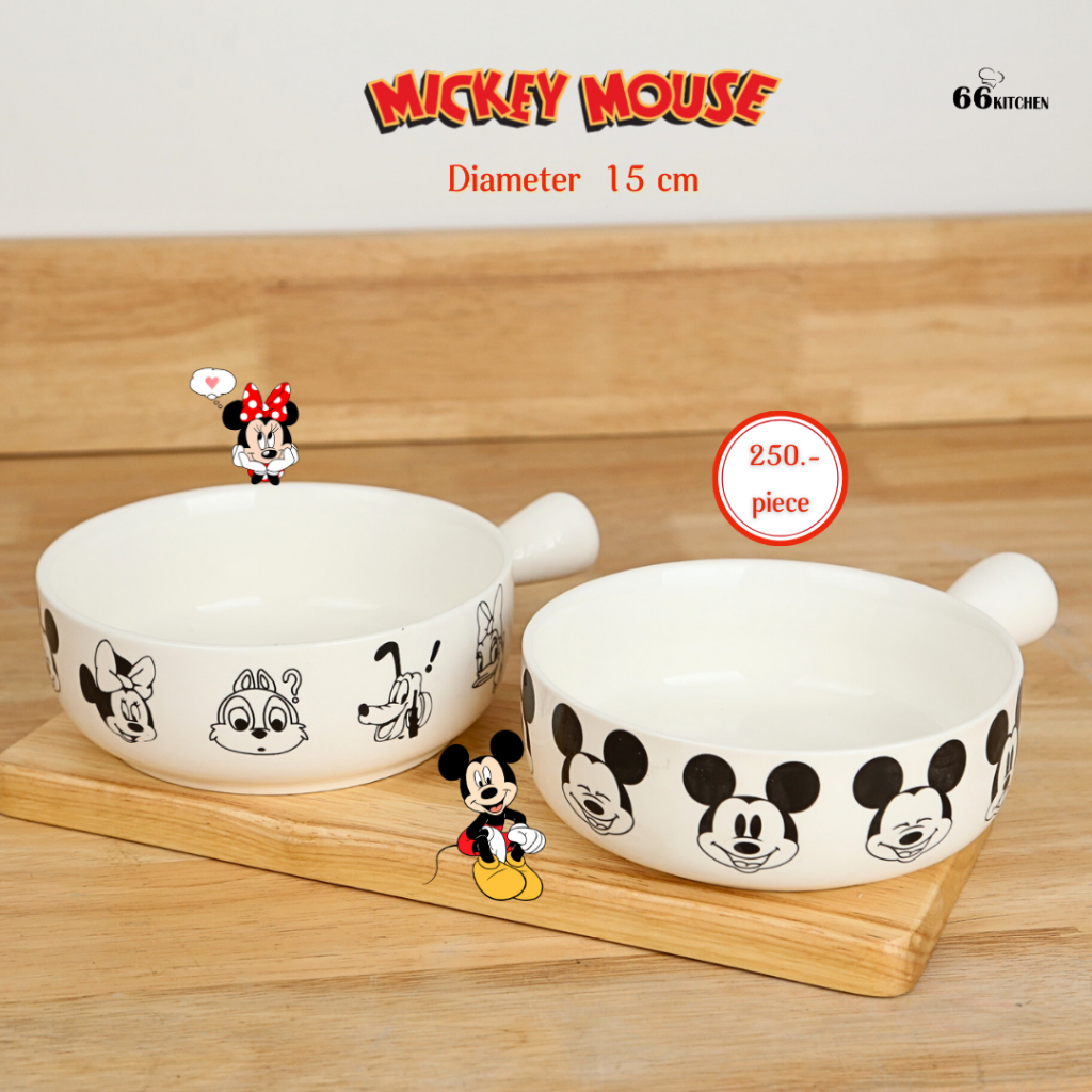 Mickey Mouse bowls Set ชุดเซ็ตจานชาม มิ้กกี้เมาส์ | Shopee Thailand