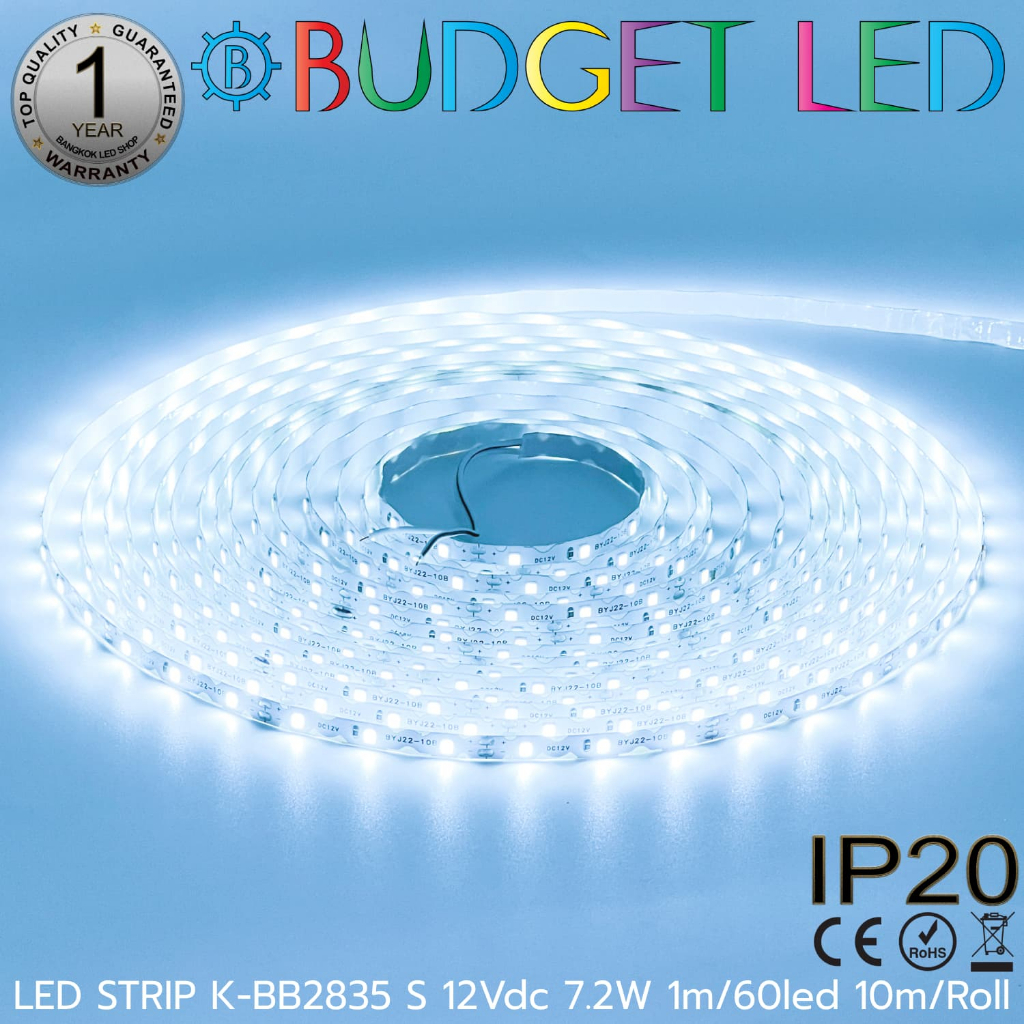 LED STRIP, K-BB2835-S-60-10000K DC-12V 7.2W/1M 60LED/1M IP20 Zig-Zag ...