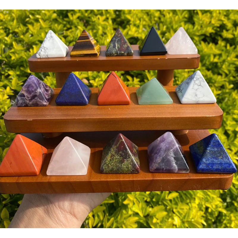 1 Pc Random Pick Natural Stone Pyramid Howlite Tiger Eye Lapis Lazuli ...