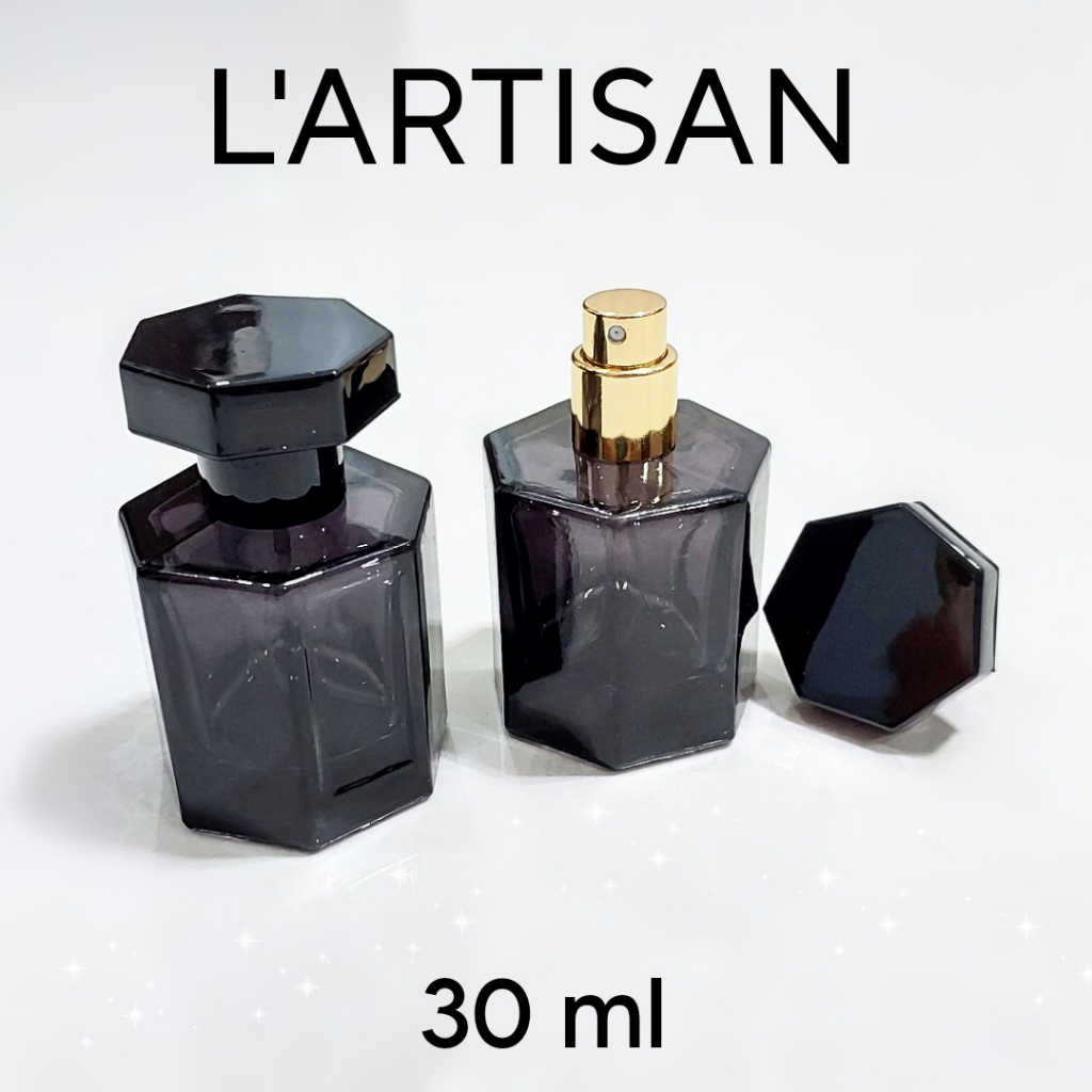ขวดน้ำหอมสเปรย์ รุ่น ลาร์ติซอง L'artisan ทรง 7 เหลี่ยม ขวดดำ (ขวดเปล่า ...