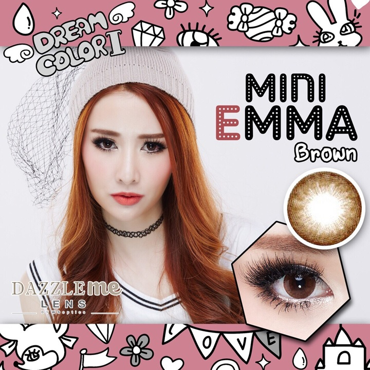 คอนแทคเลนส์สีเกาหลีรายเดือน รุ่น Mini Emma (1 Pair) | Shopee Thailand