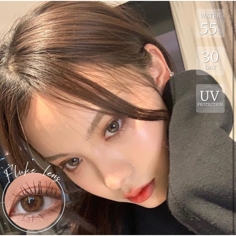 คอนแทคเลนส์(มินิ) ค่าอมน้ำ55% Mini Cemore brown , gray Kittykawaii ลาย ...
