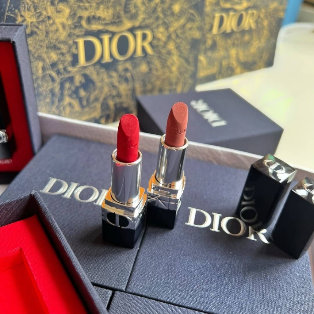 ลิปสติก Dior Rouge Couture Colour Lipstick Box Set (1.5gx2) | Shopee ...