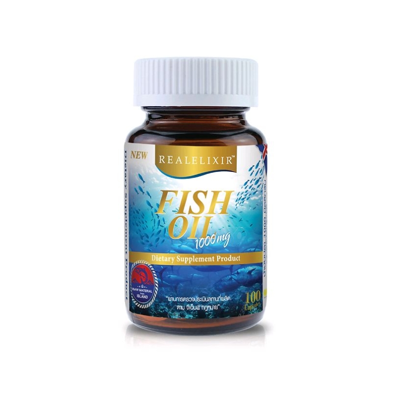 น้ำมันปลา Real Elixir FISH OIL 1,000 mg. 100 เม็ด บำรุงประสาทและสมอง ดูแลสุขภาพหัวใจ | Shopee ...