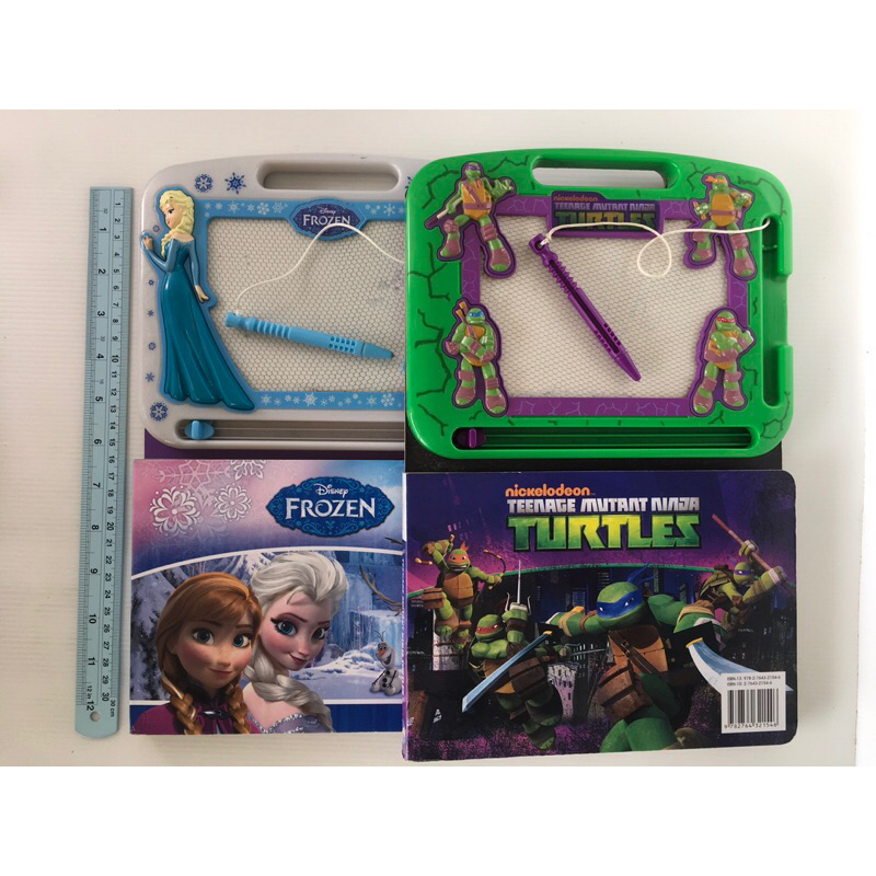 Activity Books Disney Frozen, Turtles (มีขอบถลอกและรอยย่นบางหน้า ...
