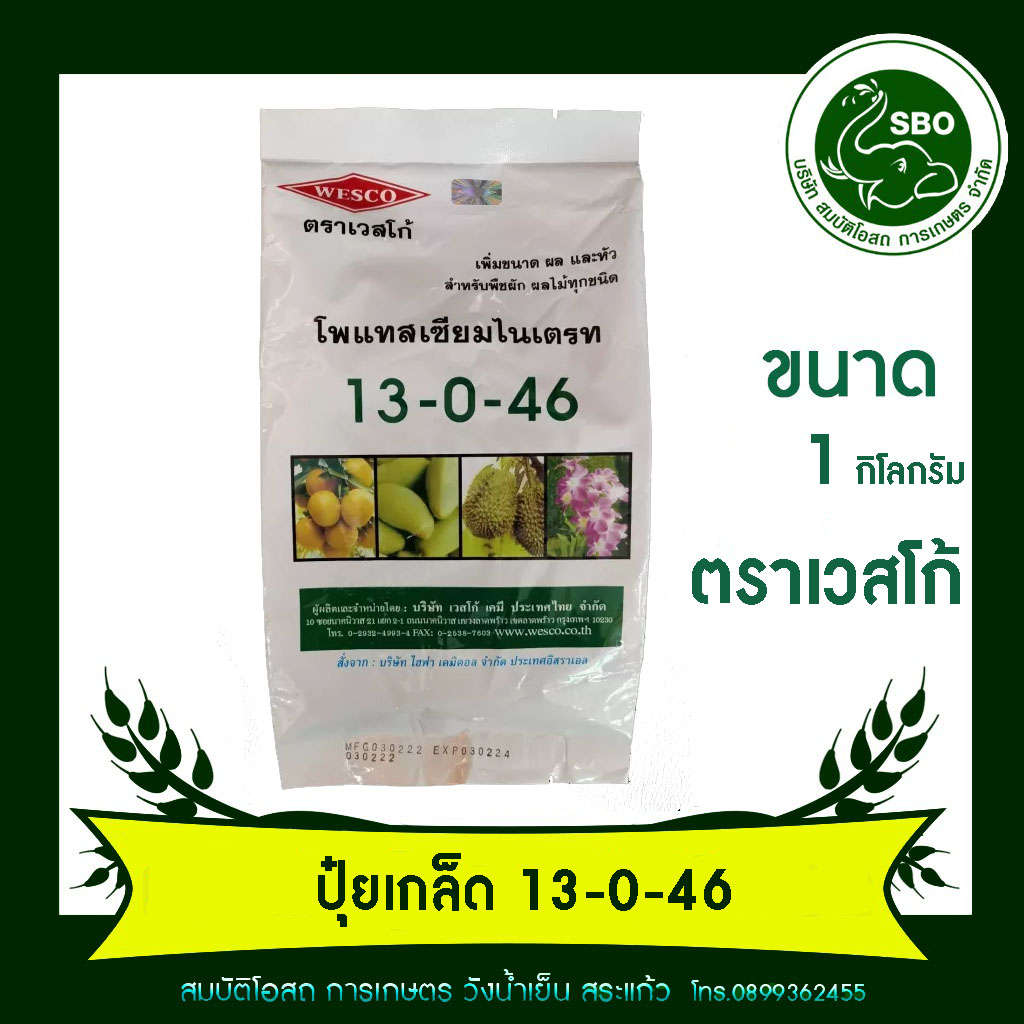 ปุ๋ยเกล็ด 13-0-46 เวสโก้ 1 กก. | Shopee Thailand