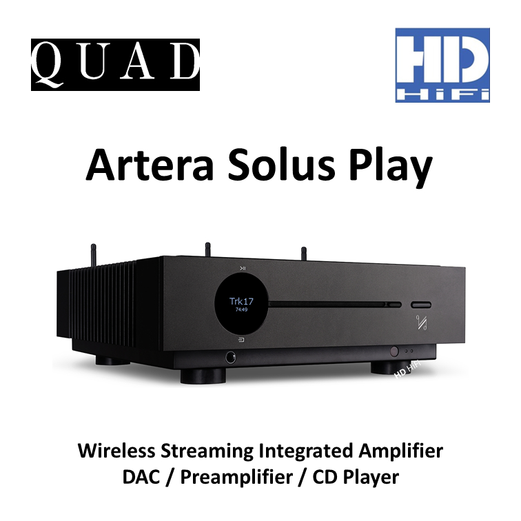 Quad Artera Solus Play Wireless Streaming Integrated Amplifier / DAC / Preamplifier / CD Player ...