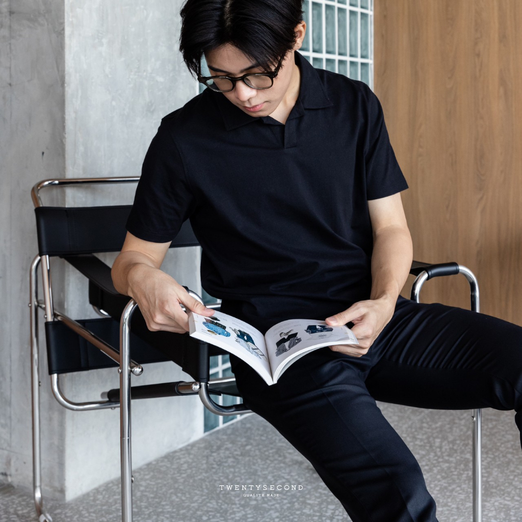 TWENTYSECOND เสื้อโปโลแขนสั้น รุ่น Joel Polo Tee - ดำ / Black | Shopee ...